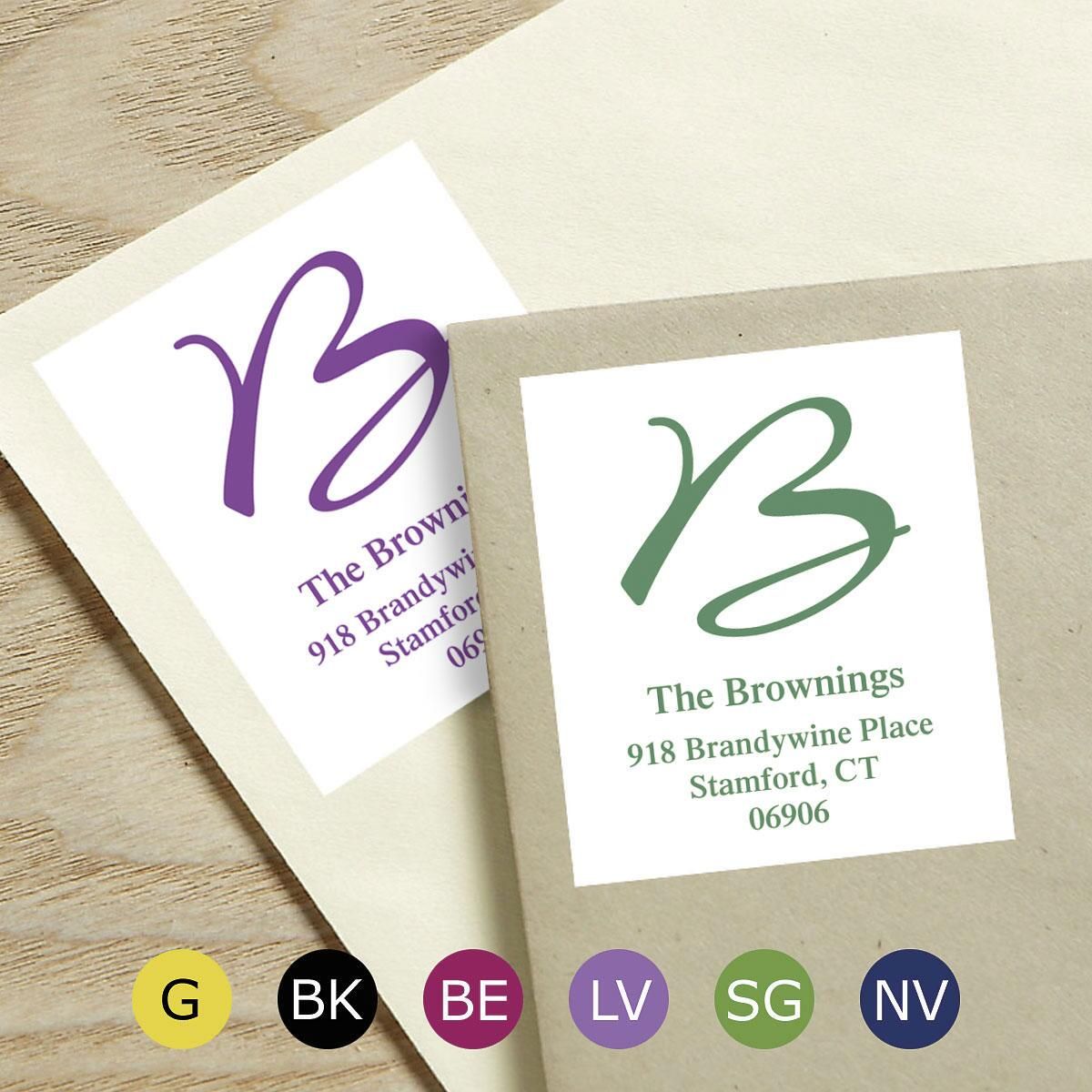 Grand Initial Select Return Address Labels | Colorful Images
