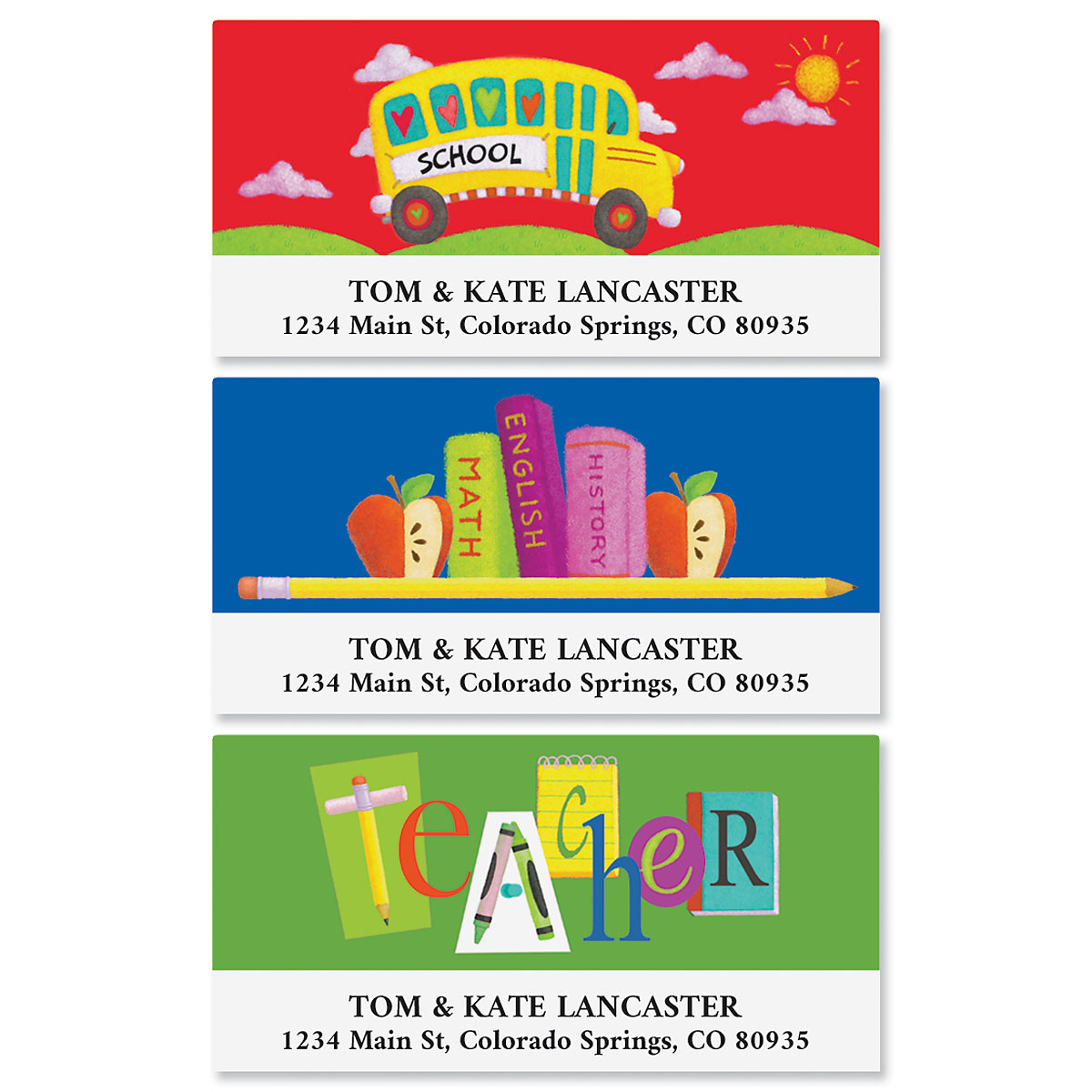 Teacher Address Labels | Colorful Images