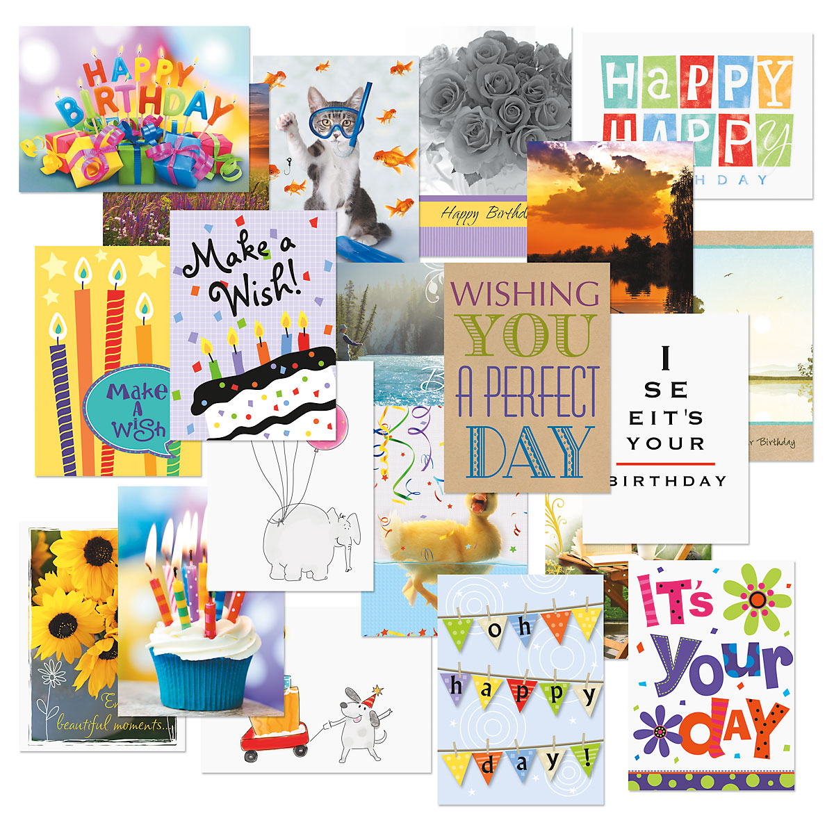 Mega Birthday Value Pack - Set of 40 | Colorful Images