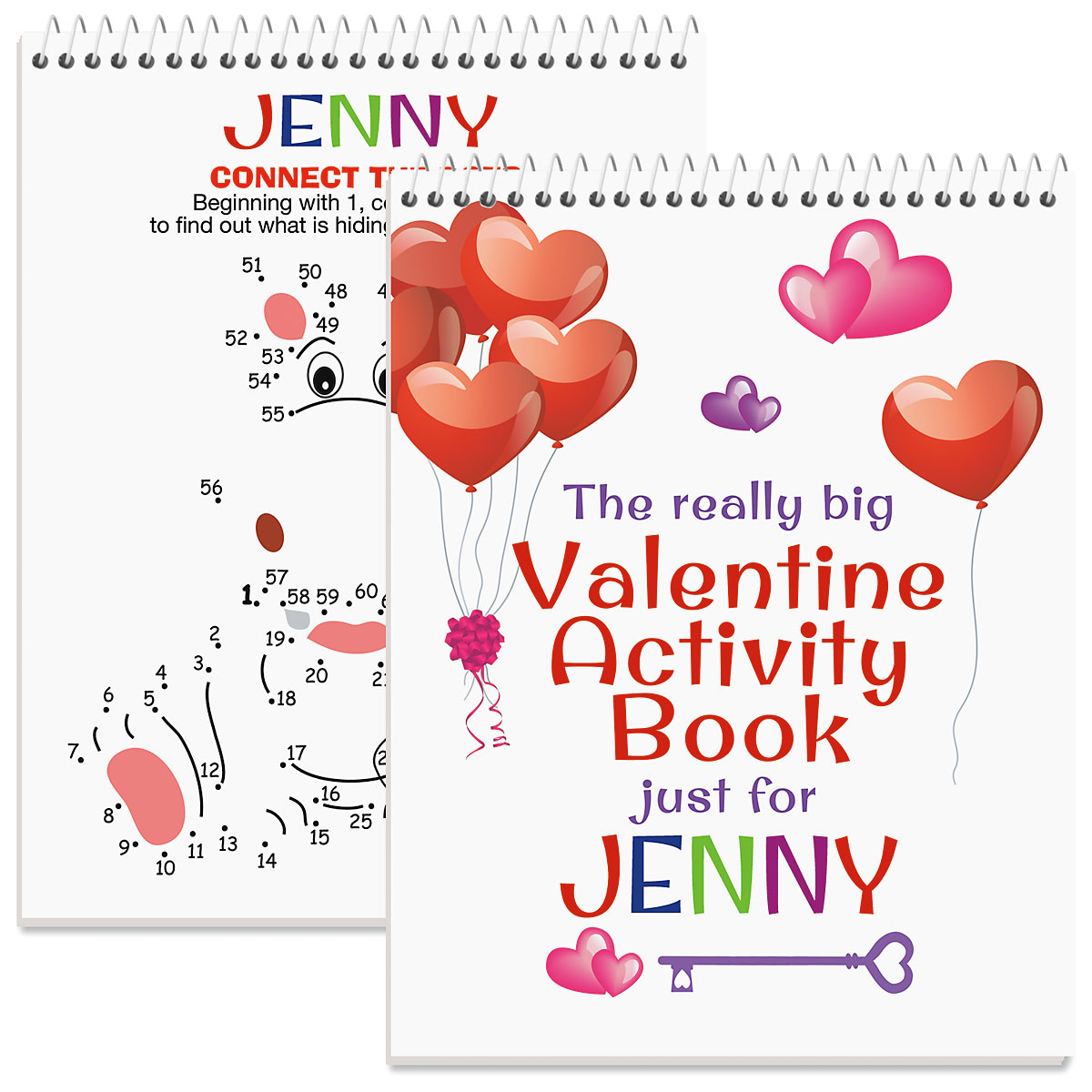 Really Big Personalized Valentine Activity Book | Colorful Images