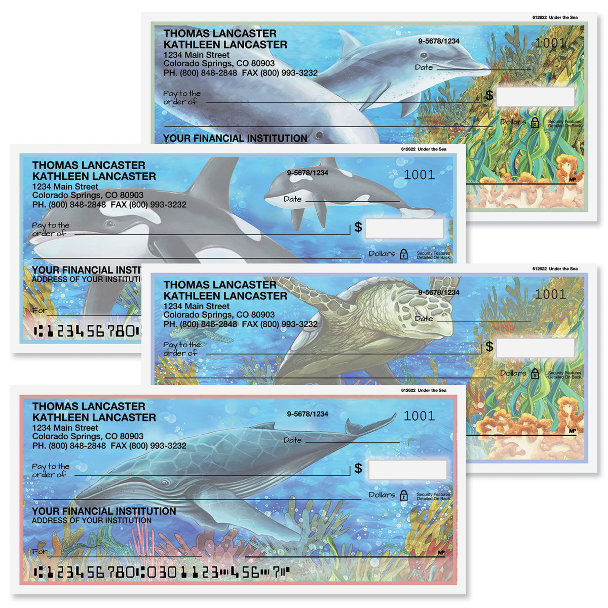 Under the Sea Personal Checks | Colorful Images