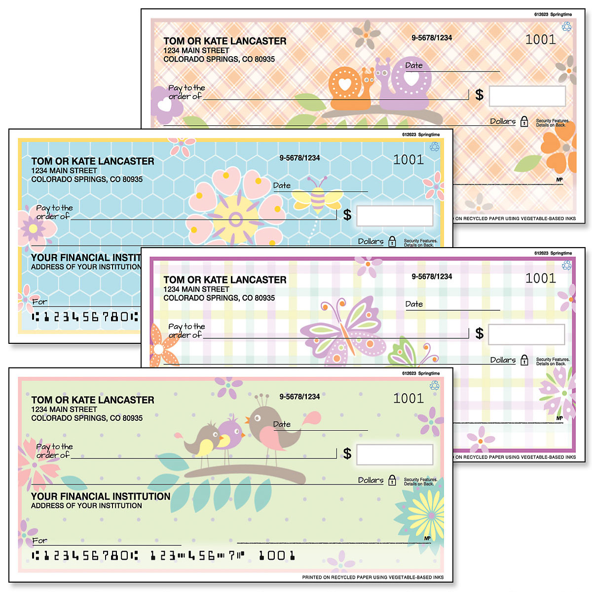 Springtime Personal Checks | Colorful Images