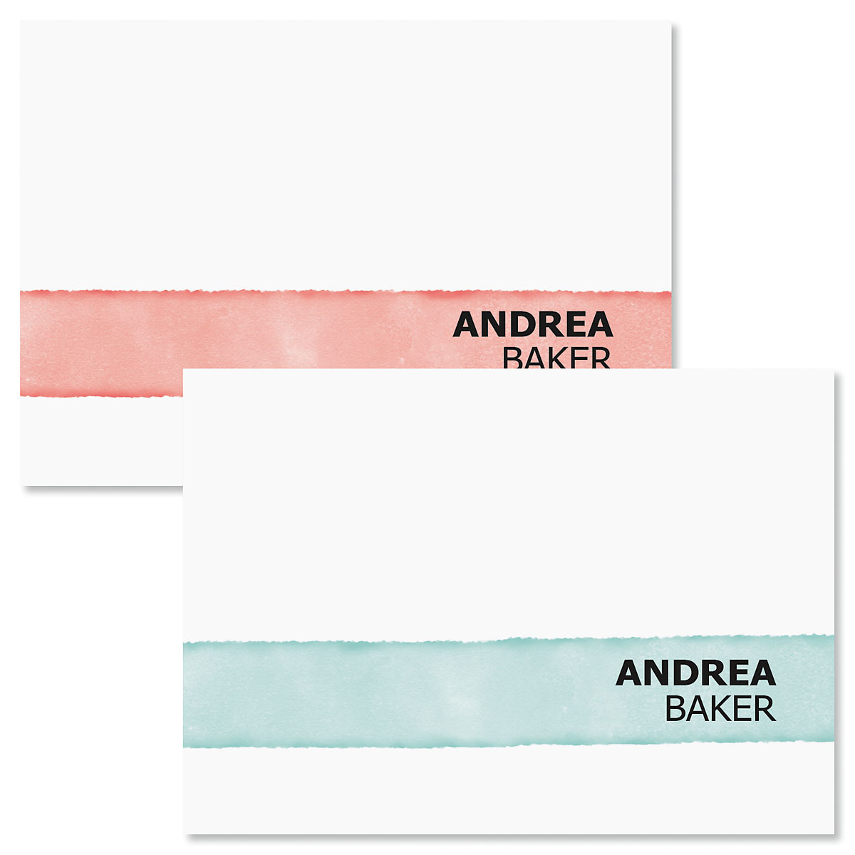 Watercolor Wash Custom Note Cards | Colorful Images