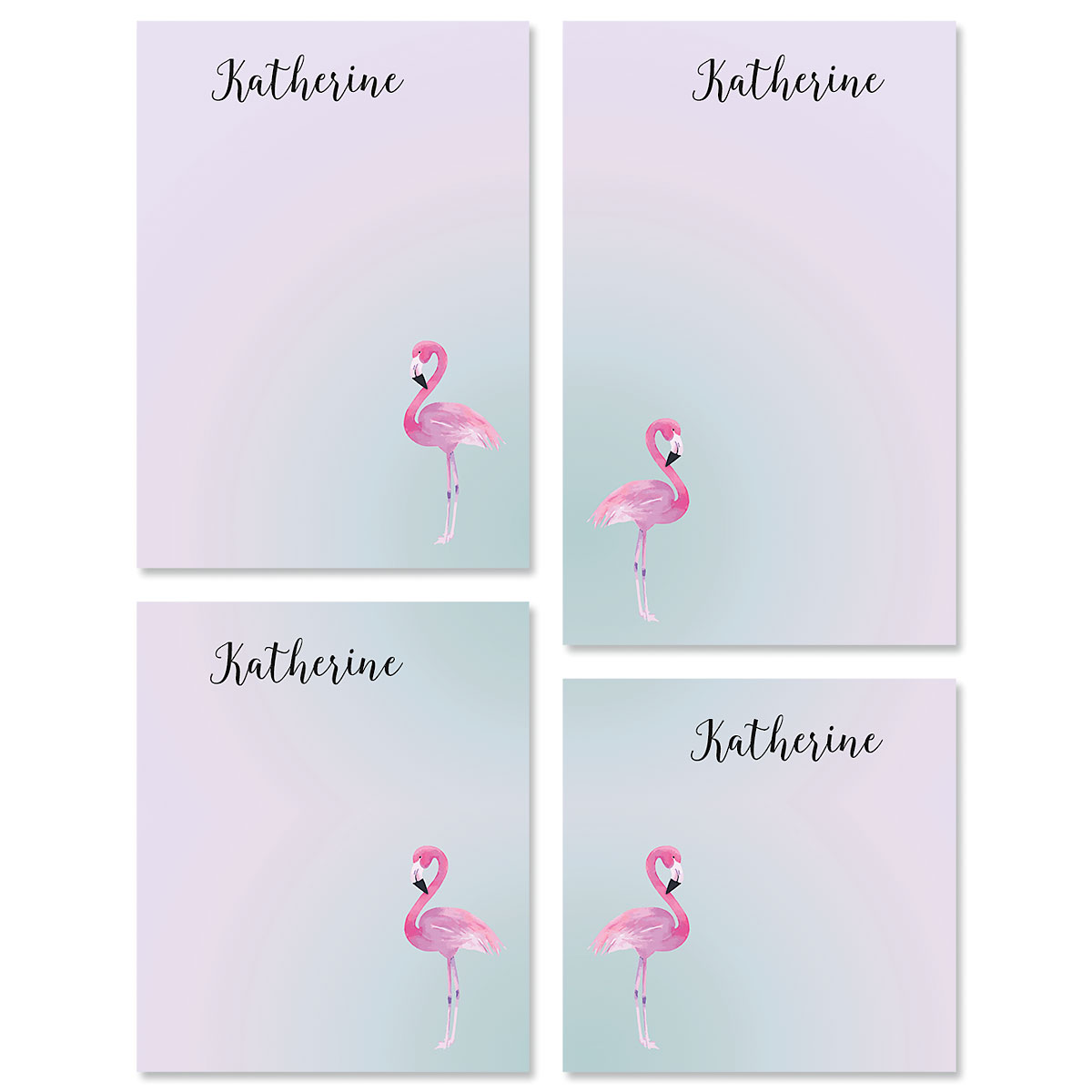 Single Flamingo Custom Memo Pad Sets | Colorful Images