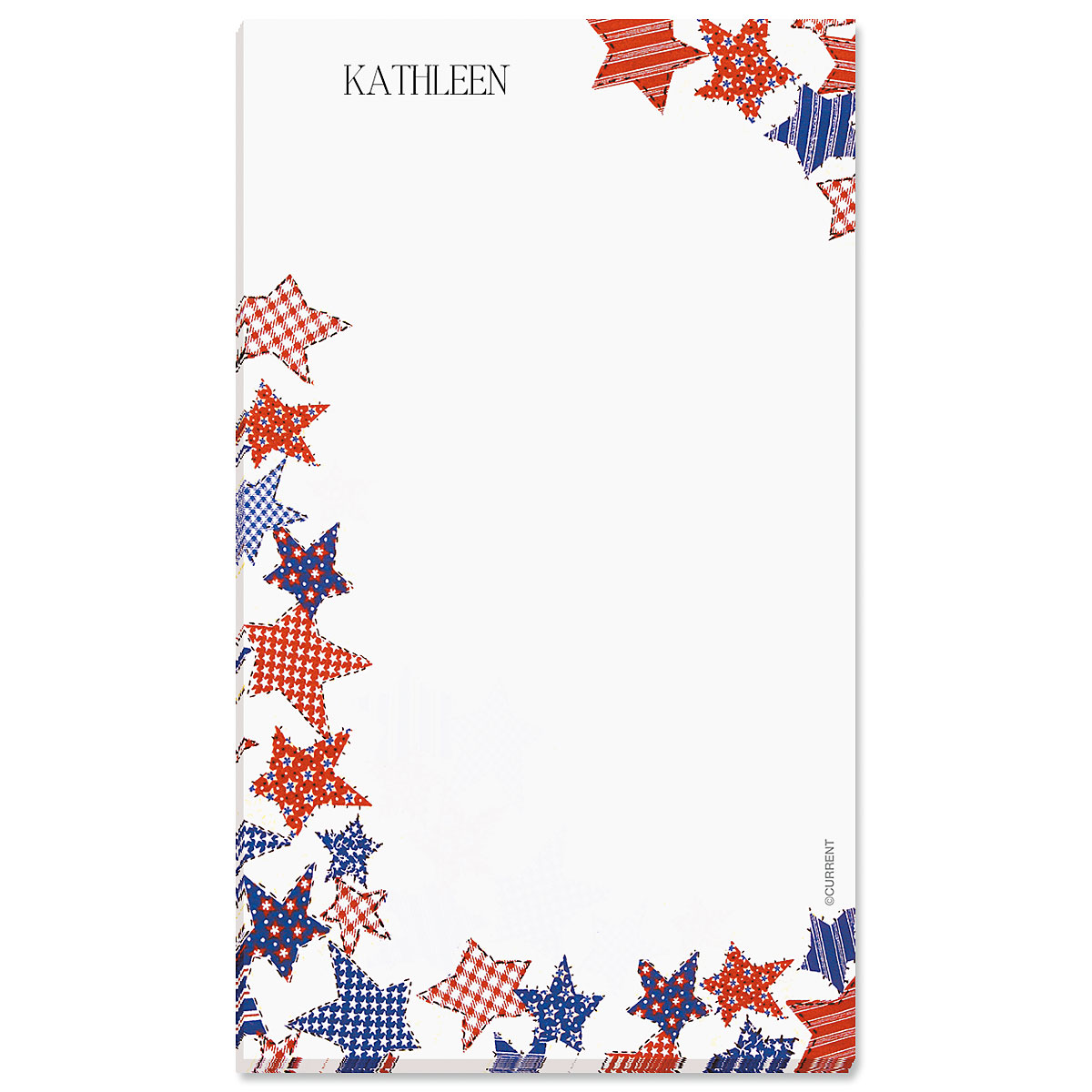 Personalized Patriotic Note Pad | Colorful Images