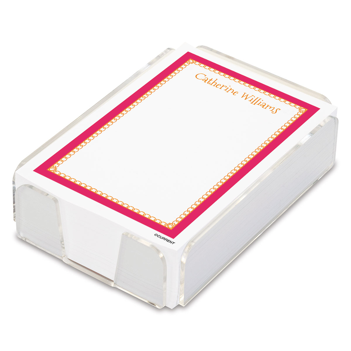 Bright Border Custom Notes Sheets in a Tray | Colorful Images