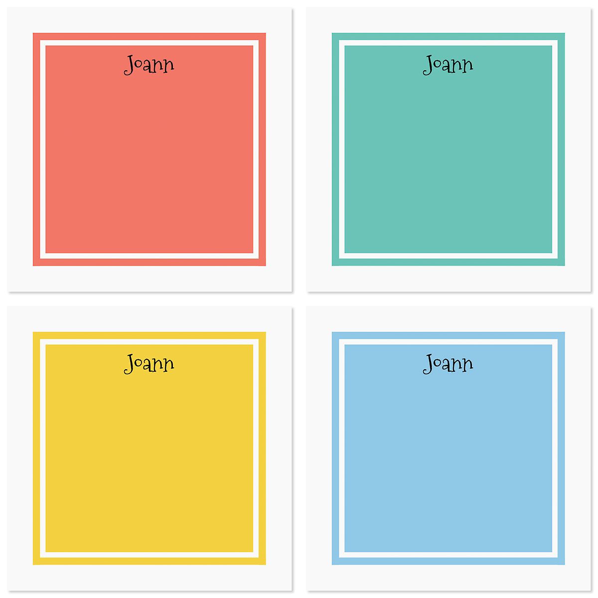 Color Trend Personalized Note Sheets in a Cube Refill | Colorful Images