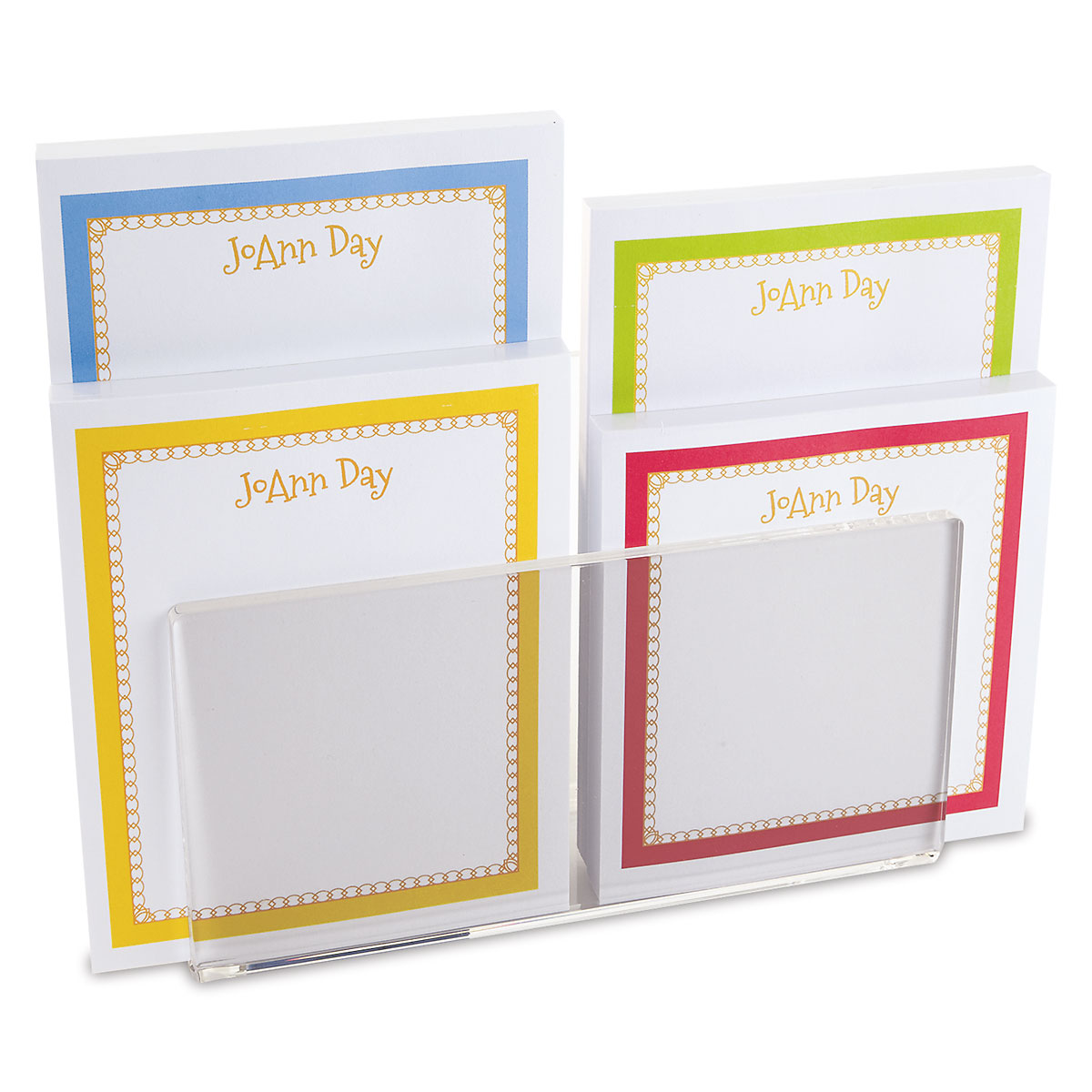 Bright Borders Custom Memo Pad Set | Colorful Images
