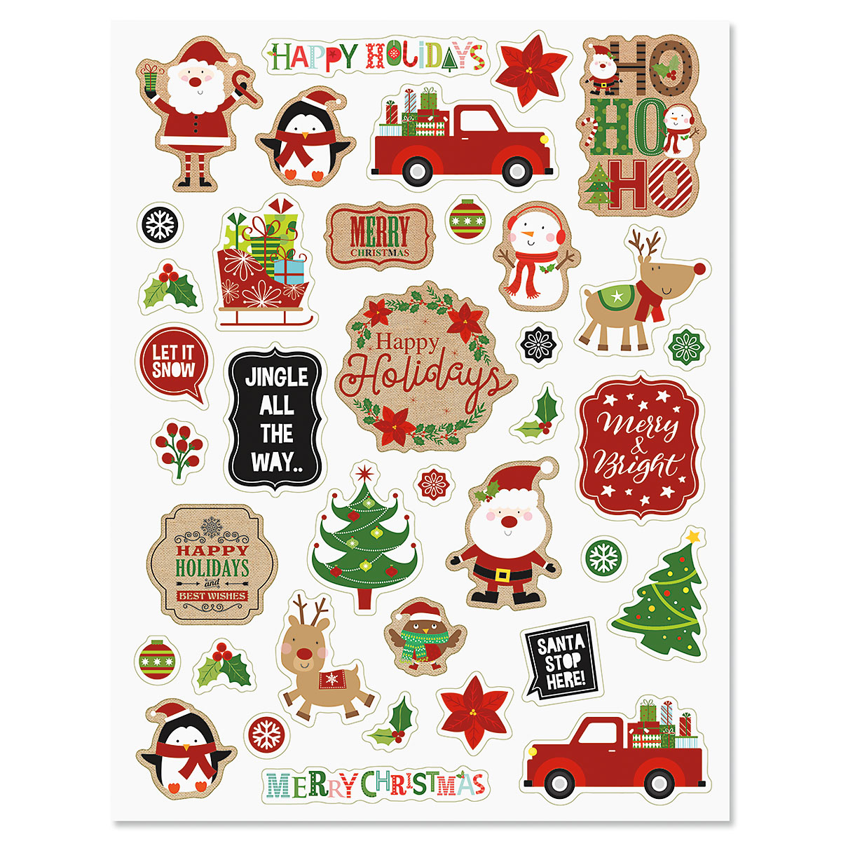 Crafty Christmas Stickers | Colorful Images