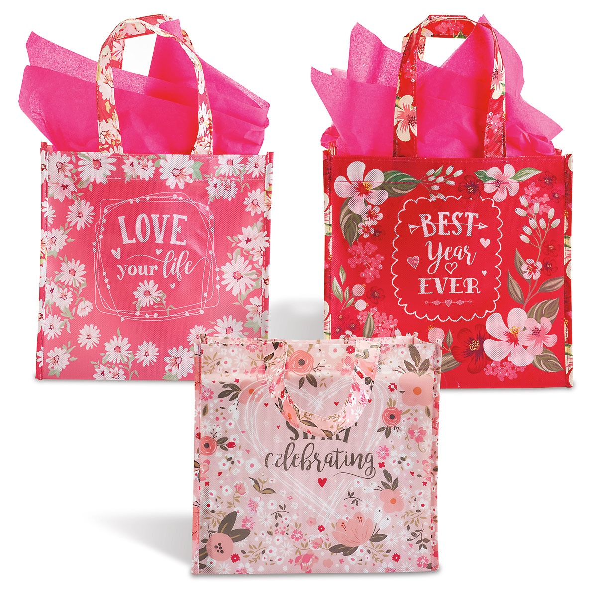 Pink & Red Cub Totes | Colorful Images