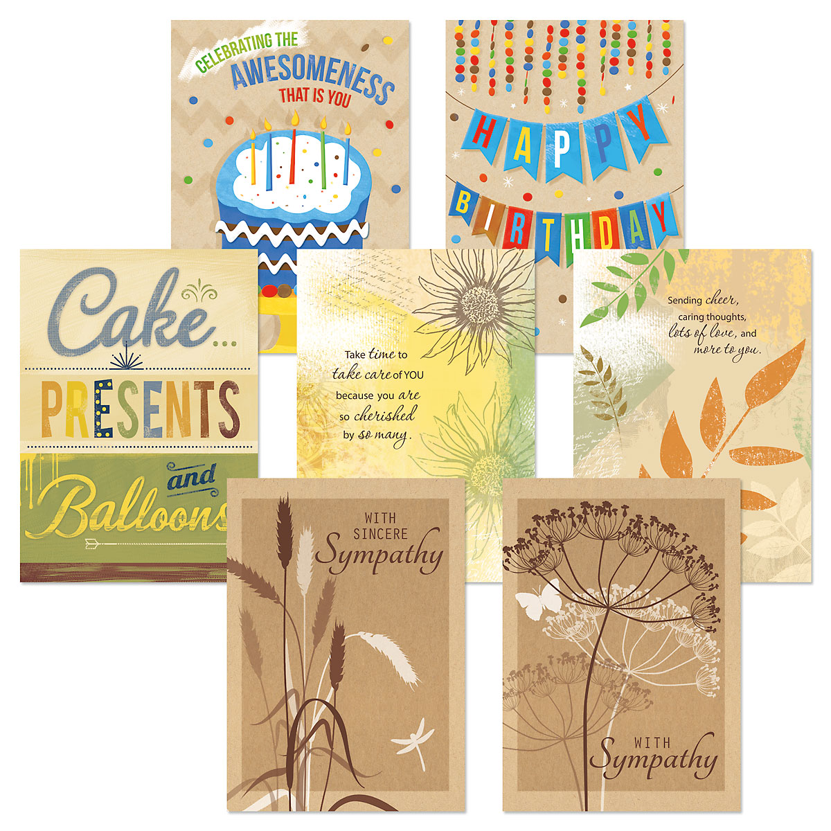 Kraft Assortment Value Pack Greeting Cards | Colorful Images