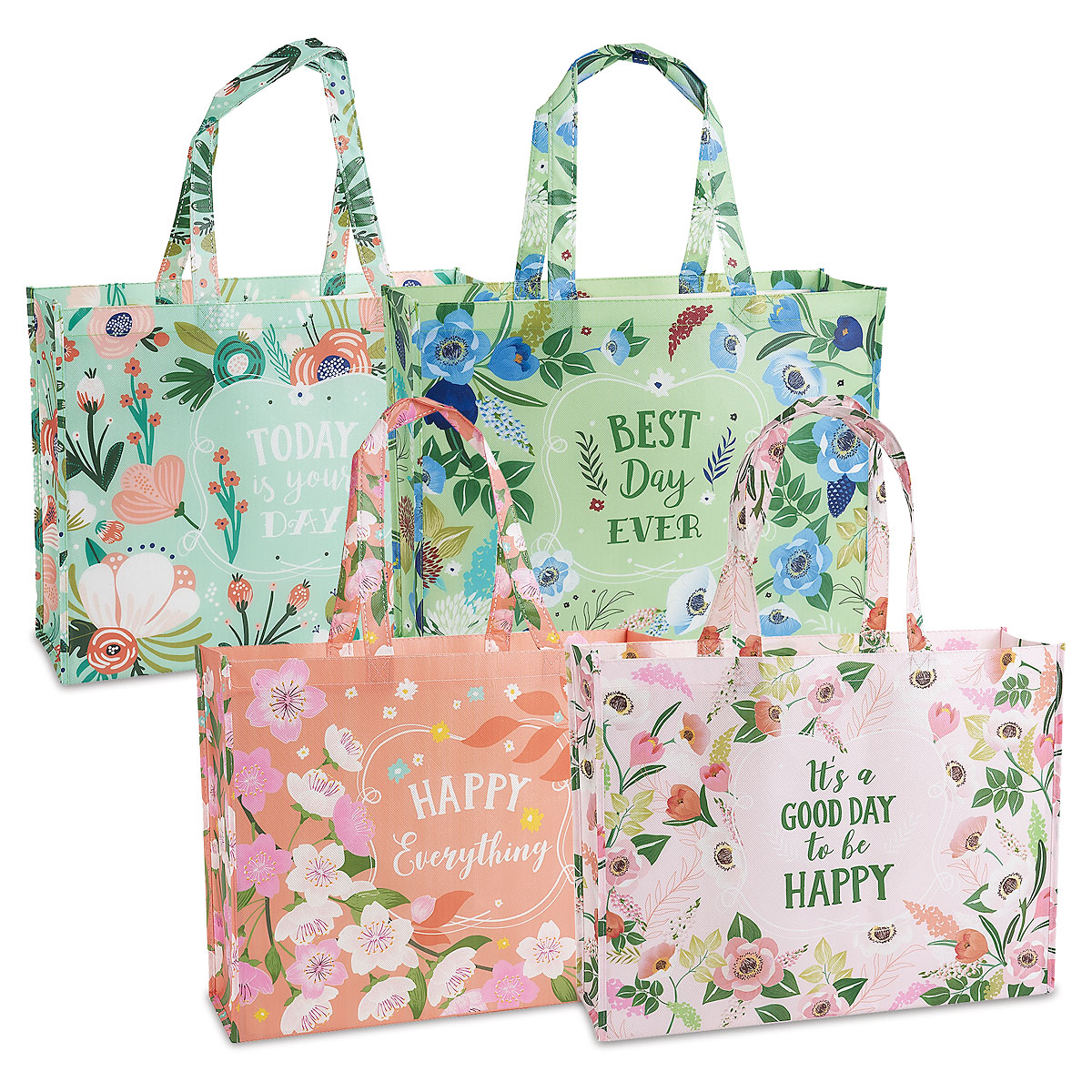 Floral Large Shopping Tote Value Pack | Colorful Images
