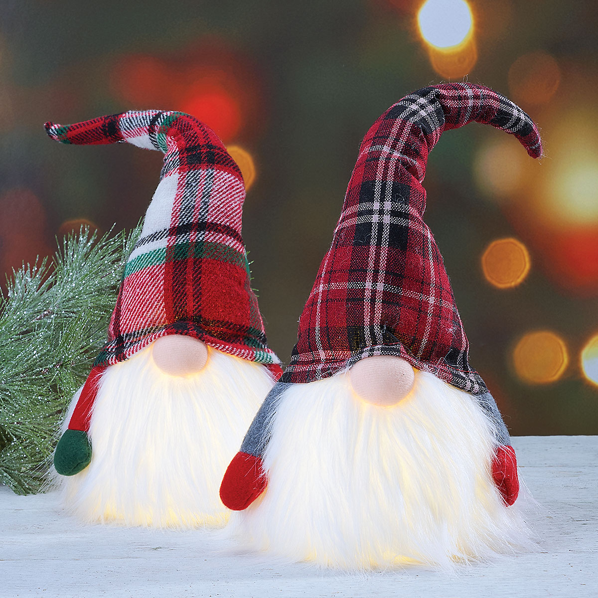 LED Plaid Gnomes | Colorful Images