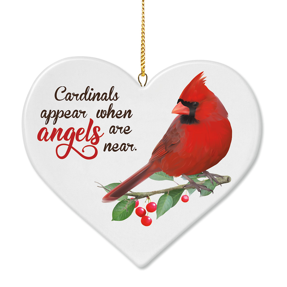 Ceramic Cardinal Ornament | Colorful Images