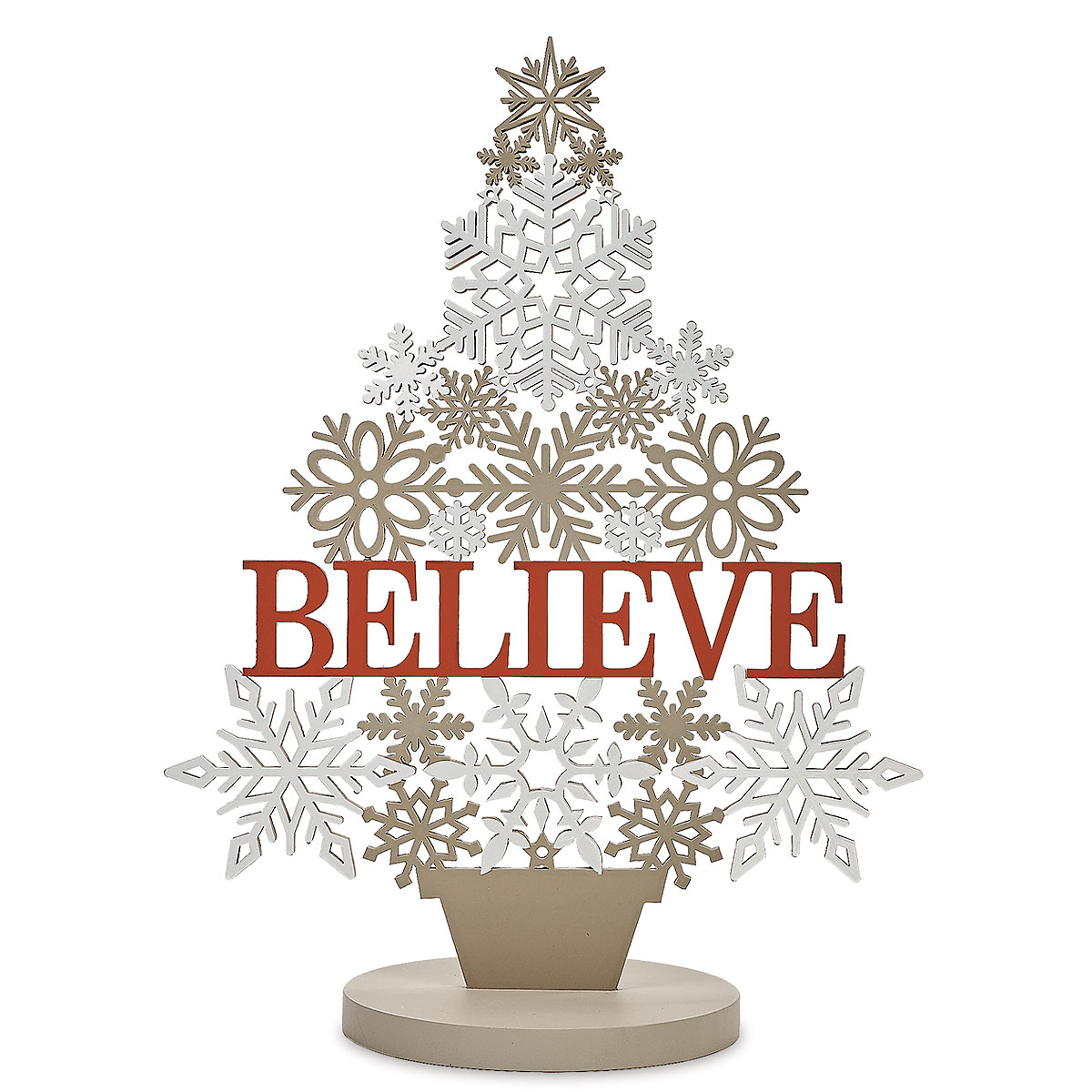 Believe Snowflake Tree Déco | Colorful Images
