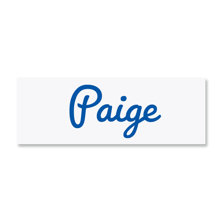 Blue Script Self-Inking Stamp | Colorful Images