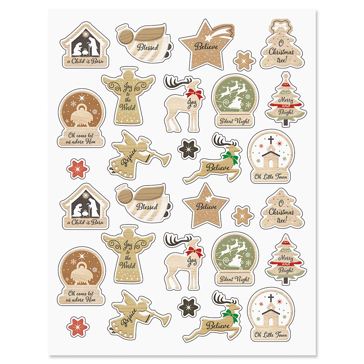 Rejoice Christmas Stickers - BOGO | Colorful Images