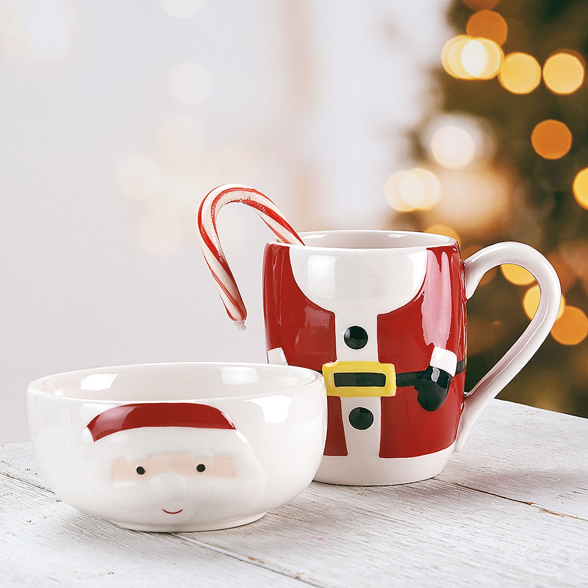 Santa Mug and Bowl Set | Colorful Images