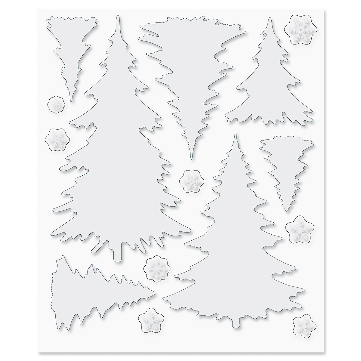 Snowy Trees Window Clings | Colorful Images