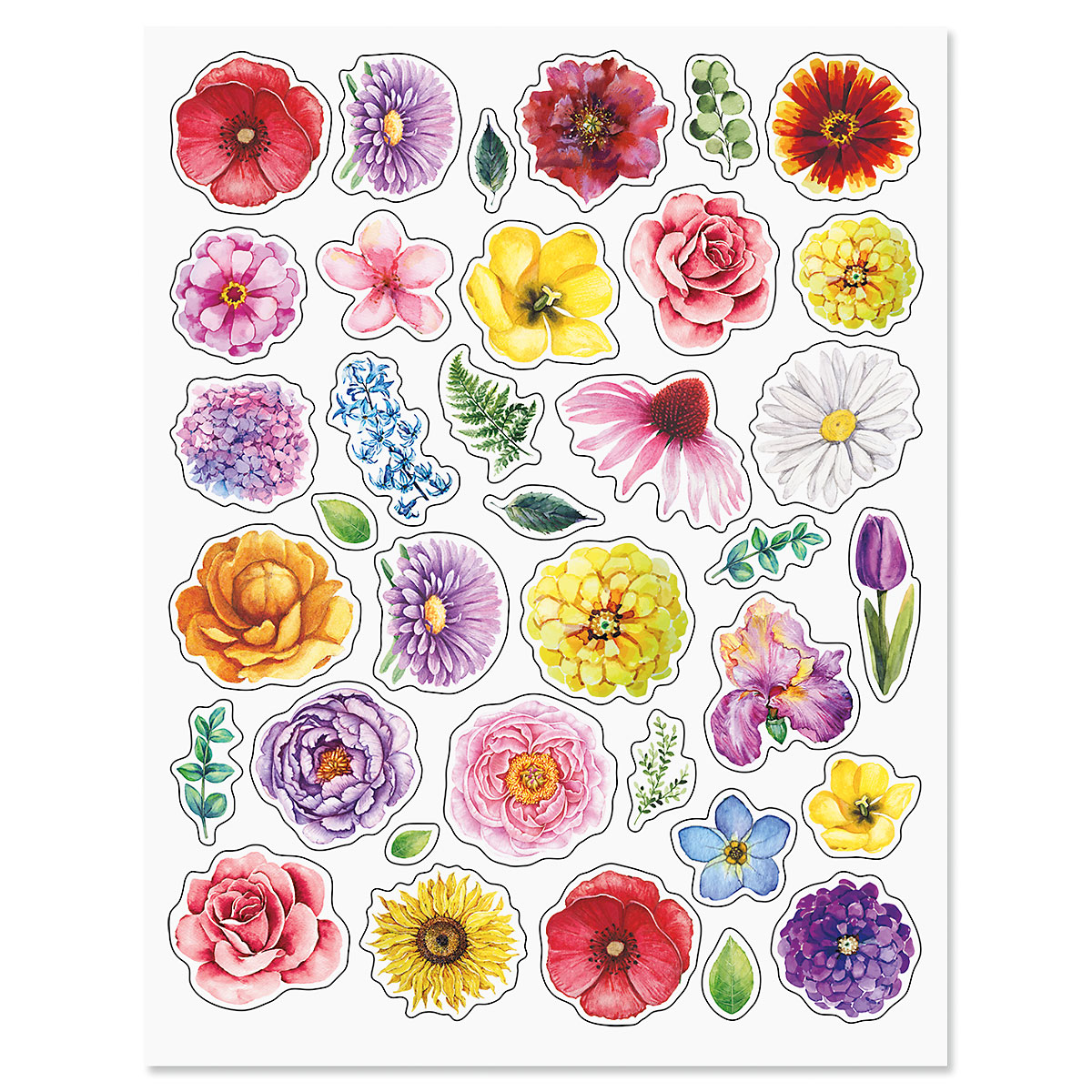 Floral Watercolor Stickers | Colorful Images