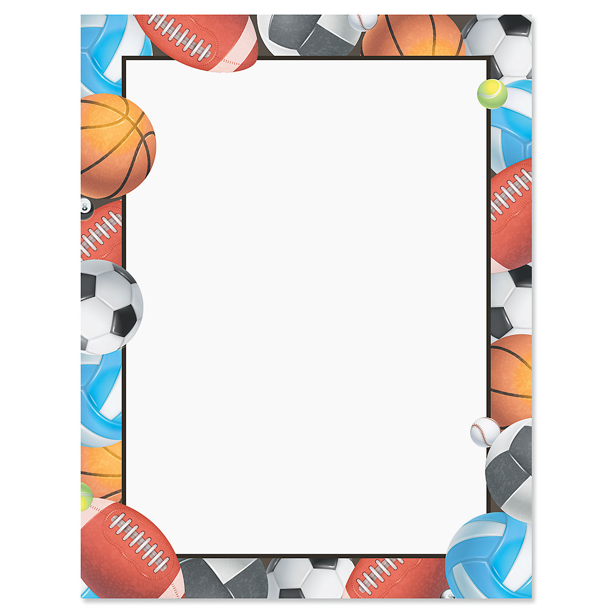 Sports Letter Papers | Colorful Images