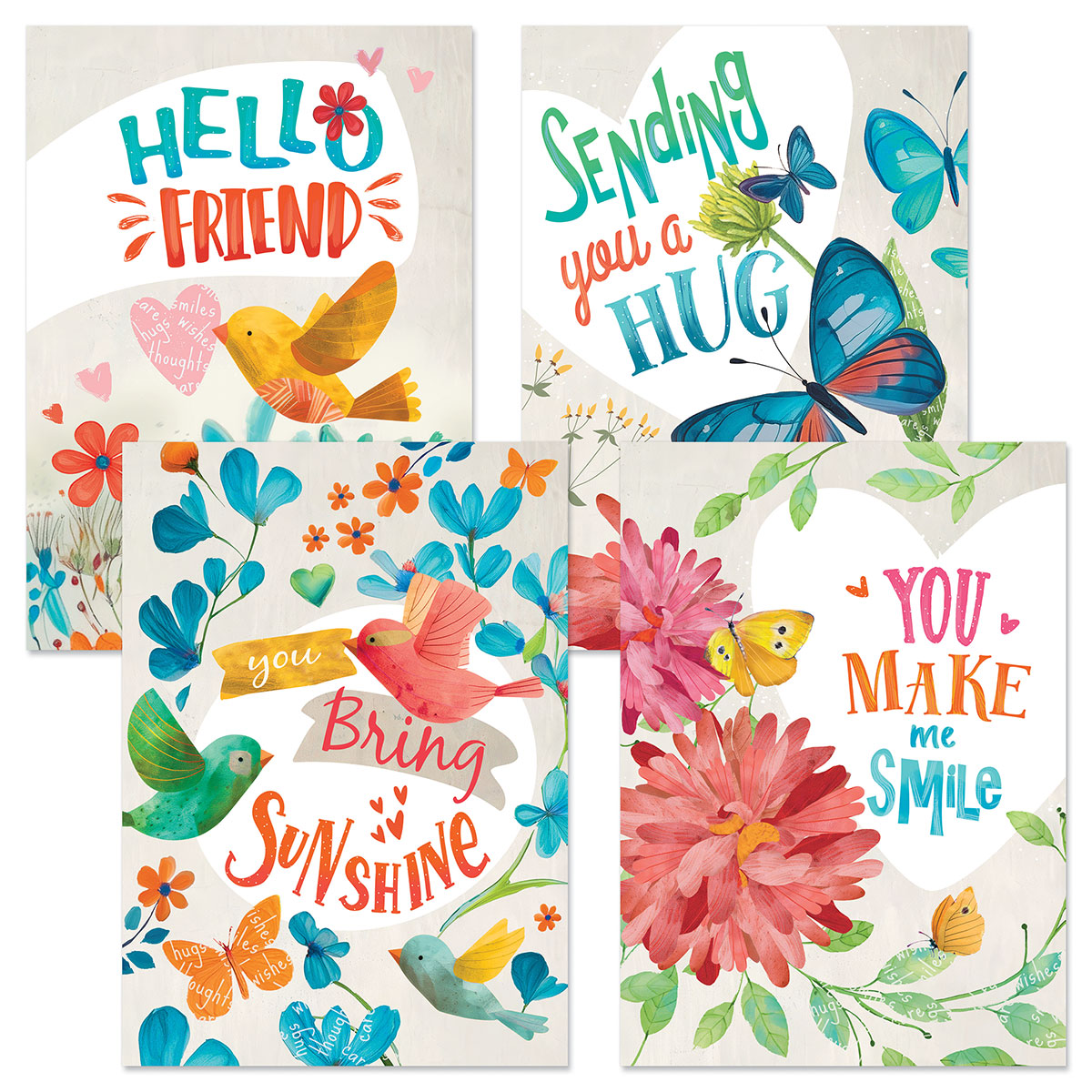 Friendly Wishes Friendship Cards | Colorful Images