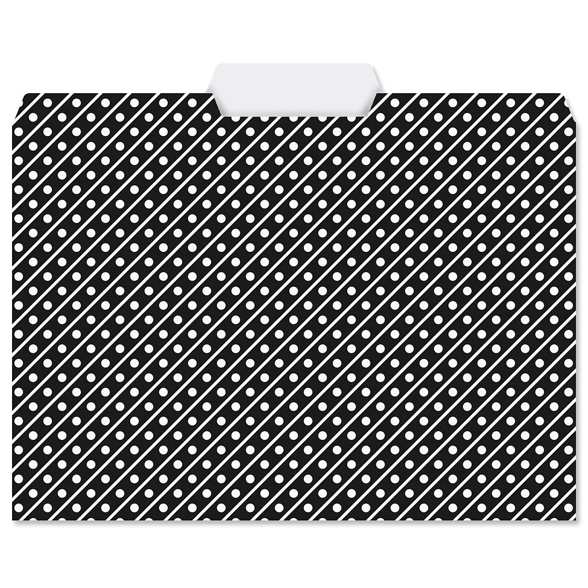 Elegant Black File Folders | Colorful Images