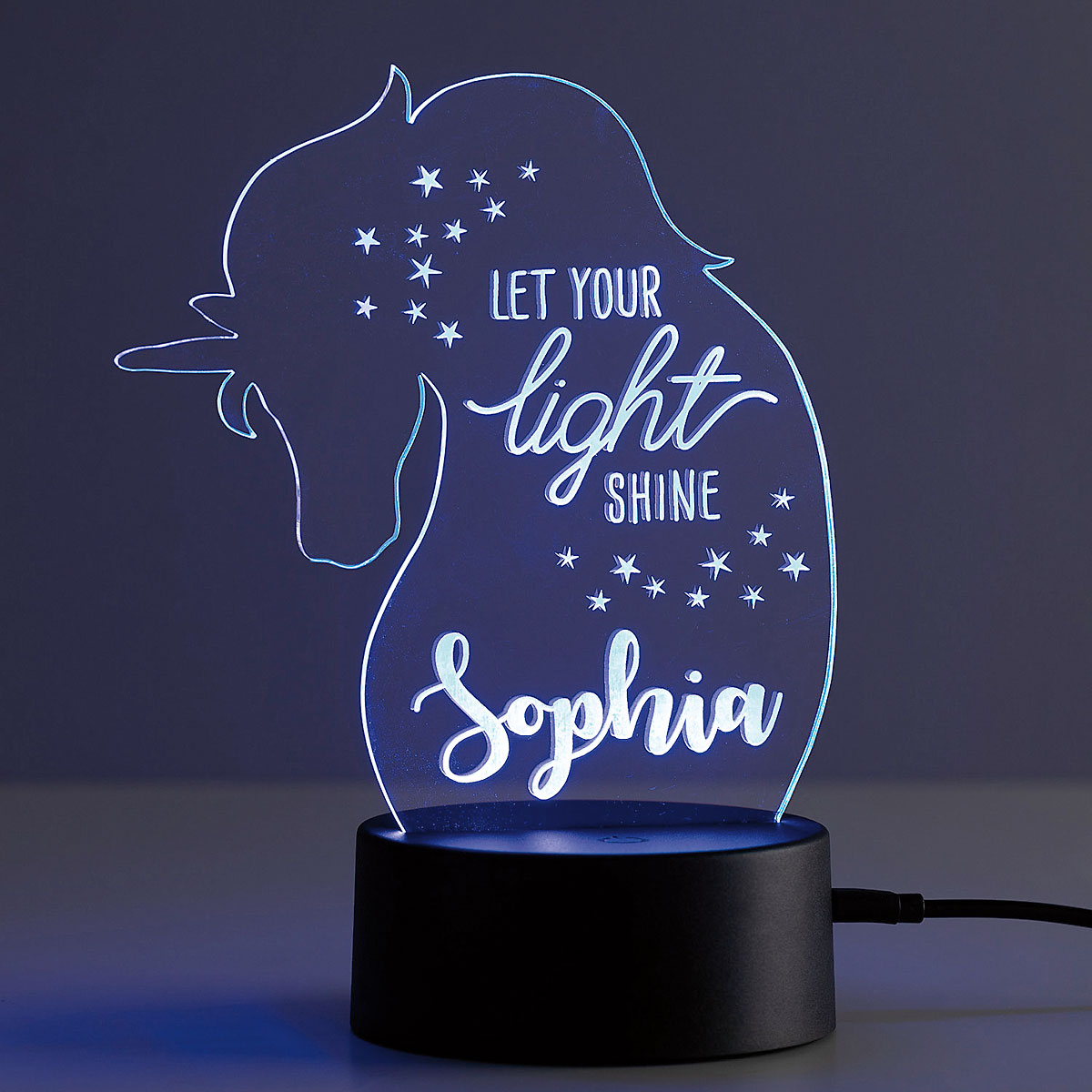 Personalized Unicorn LED Acrylic Nightlight | Colorful Images
