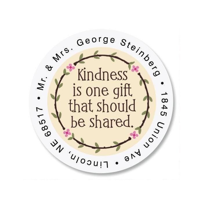 Kindness Round Return Address Labels | Colorful Images