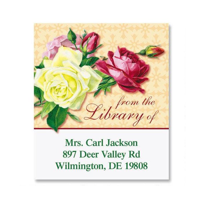 Victorian Personalized Bookplates | Colorful Images