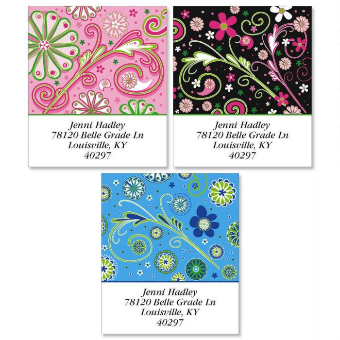 Fun Patterns Select Return Address Labels Colorful Images