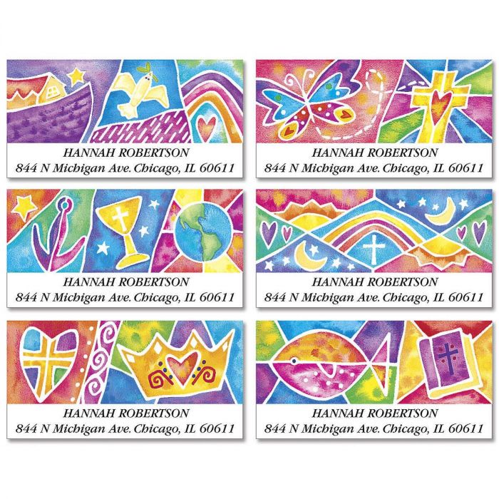 Christian Spirit Deluxe Return Address Labels | Colorful Images