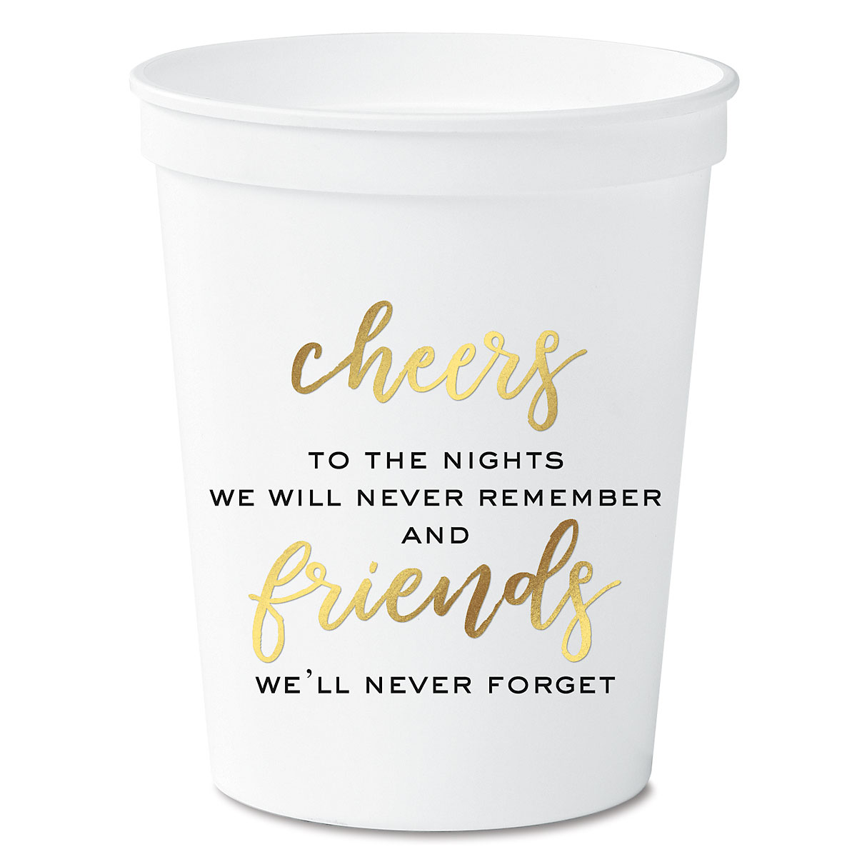 Friends White Stadium Cups | Colorful Images