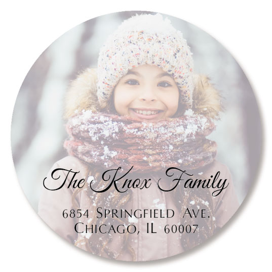 Personalized Full Photo Round Address Label | Colorful Images