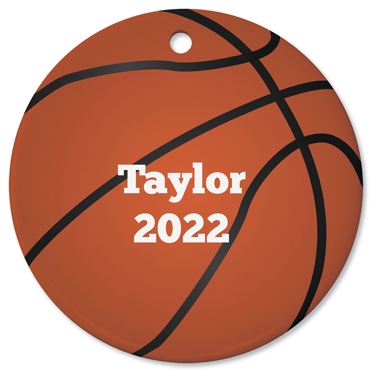 Personalized Ceramic Basketball Ornament | Colorful Images