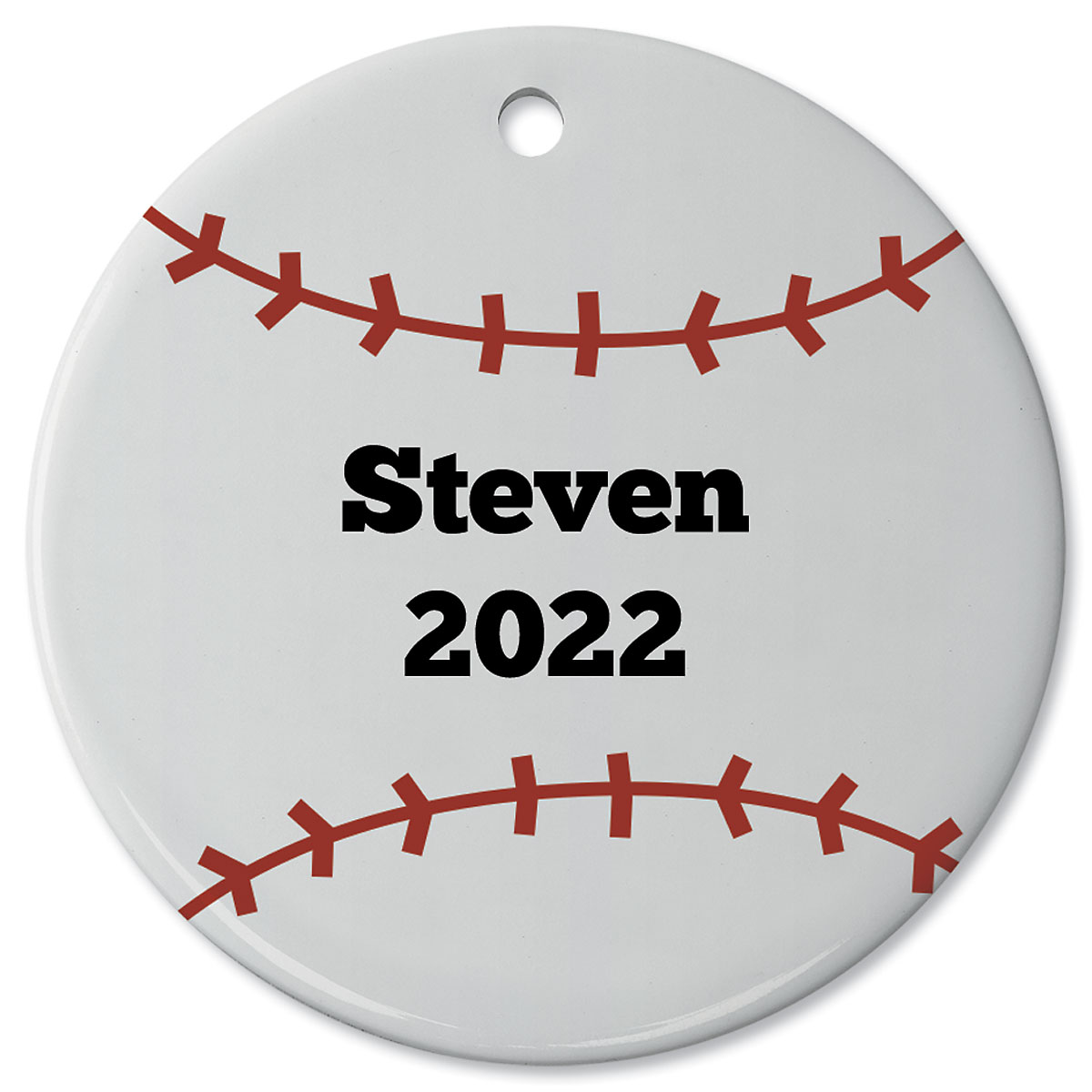 Personalized Ceramic Baseball Ornament | Colorful Images