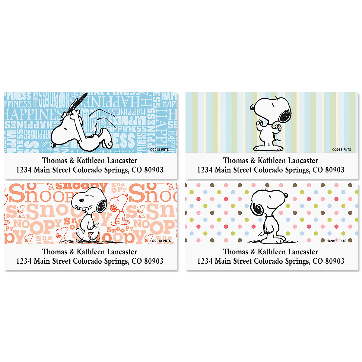 Snoopy Fun™ Deluxe Address Labels (4 Designs) | Colorful Images