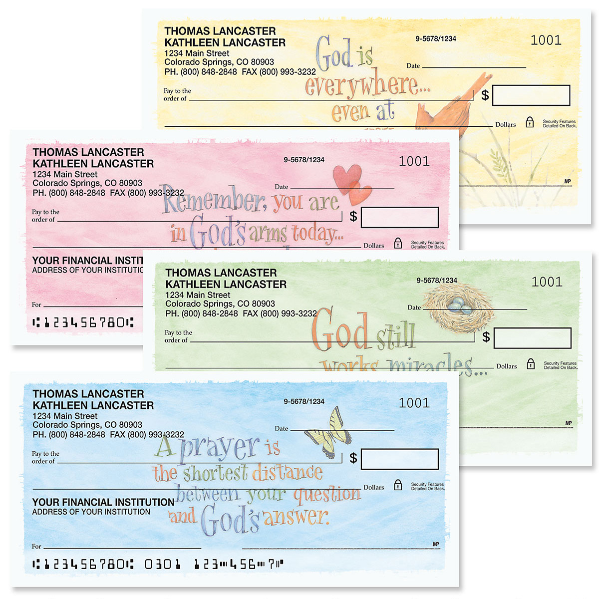 Faith Personal Checks | Colorful Images