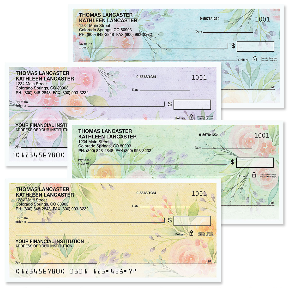 Full Bloom Personal Checks | Colorful Images