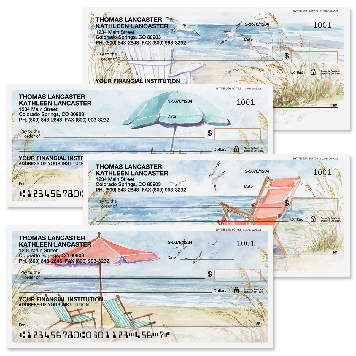By the Sea Personal Checks | Colorful Images