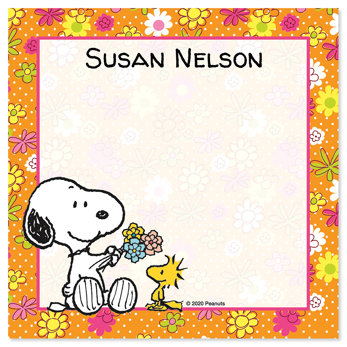 Snoopy™ Personalized Note Sheets in a Cube Refill | Colorful Images