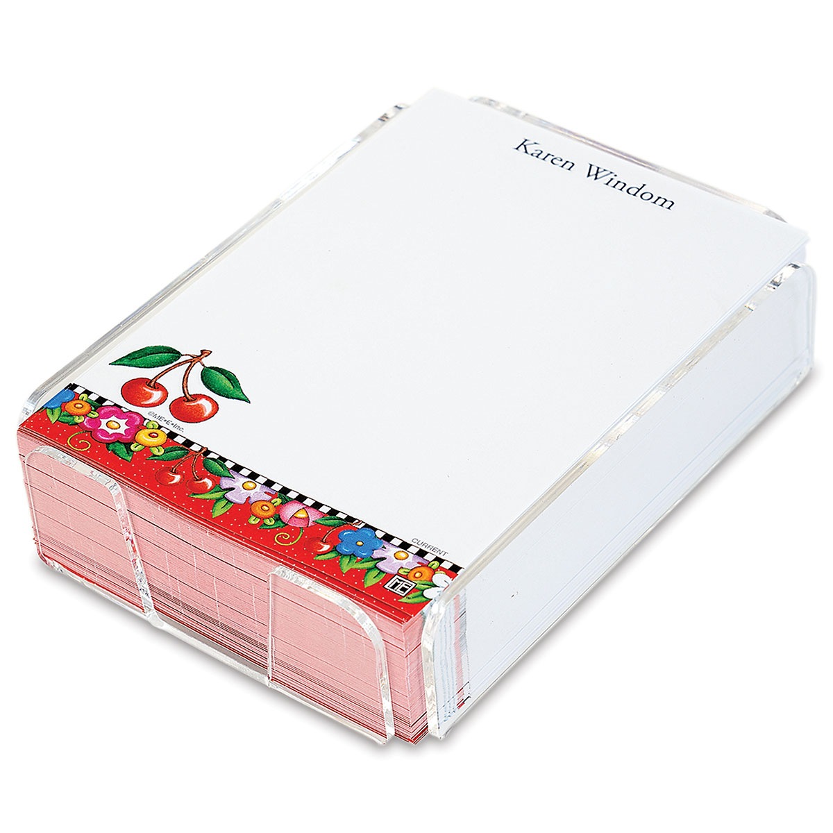 Mary Engelbreit's Cheery Cherry Custom Notes in a Tray | Colorful Images