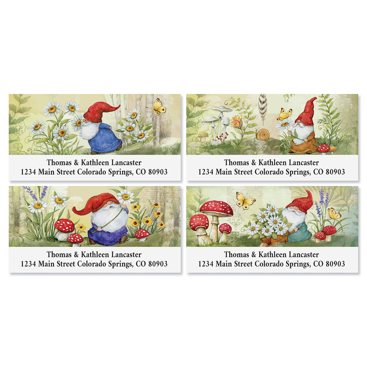 Woodland Gnomes Return Deluxe Address Labels | Colorful Images