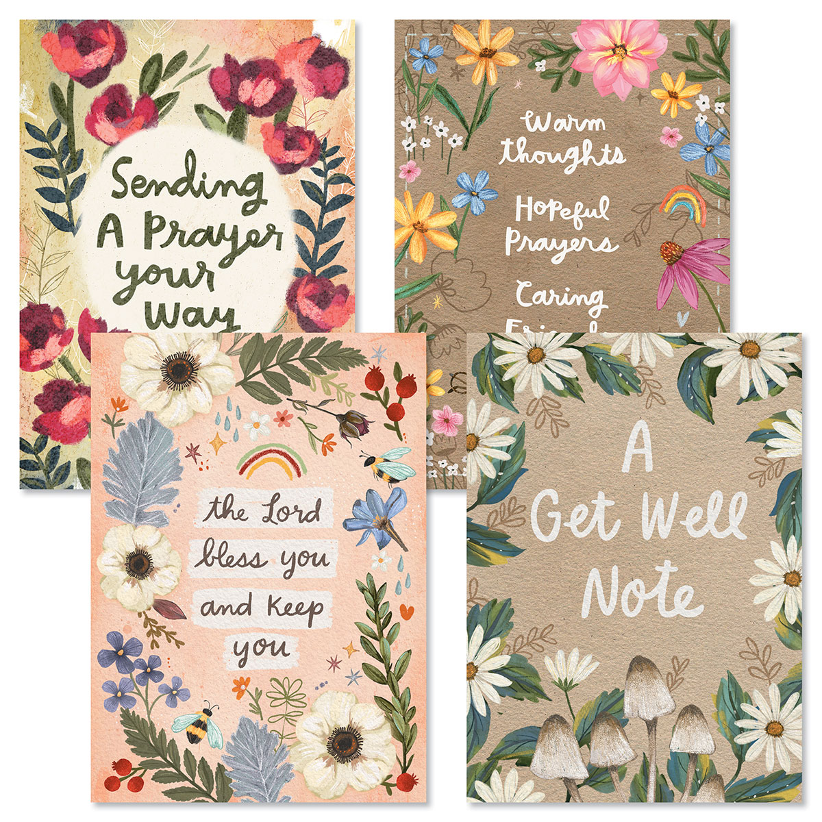 Someone Cares Get Well Faith Cards and Seal | Colorful Images