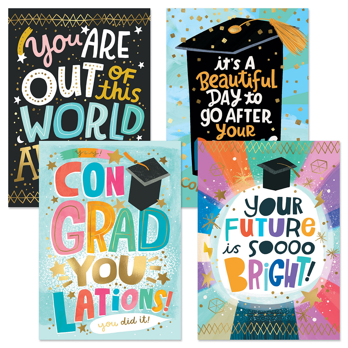 Congratulations Graduation Greeting Cards and Seals | Colorful Images