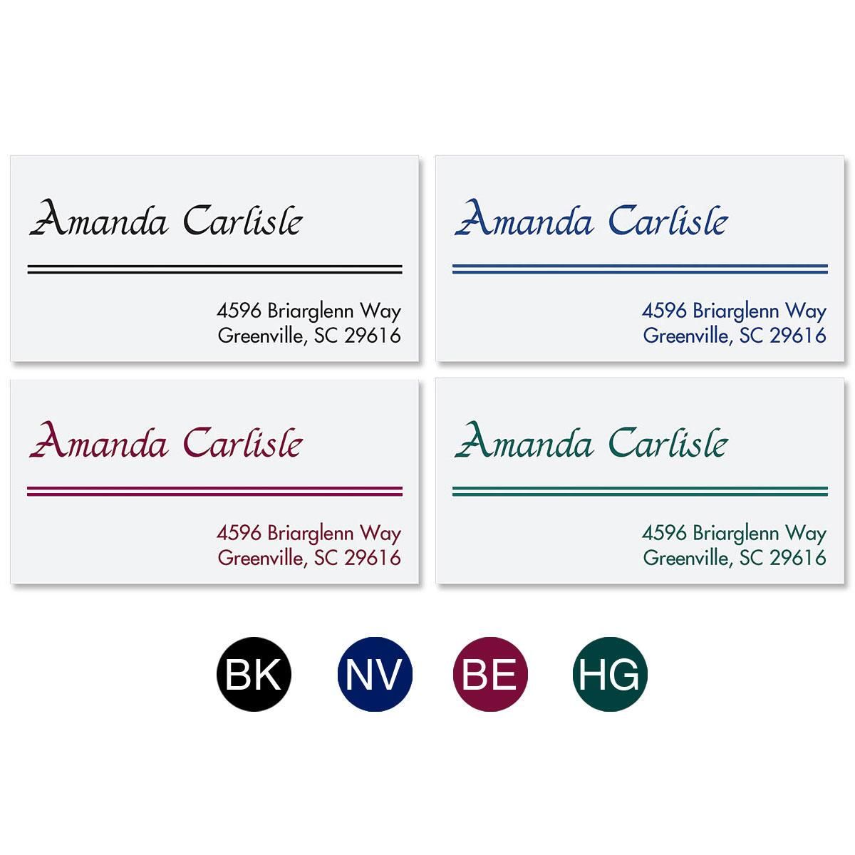 Elegant Lines Address Labels | Colorful Images