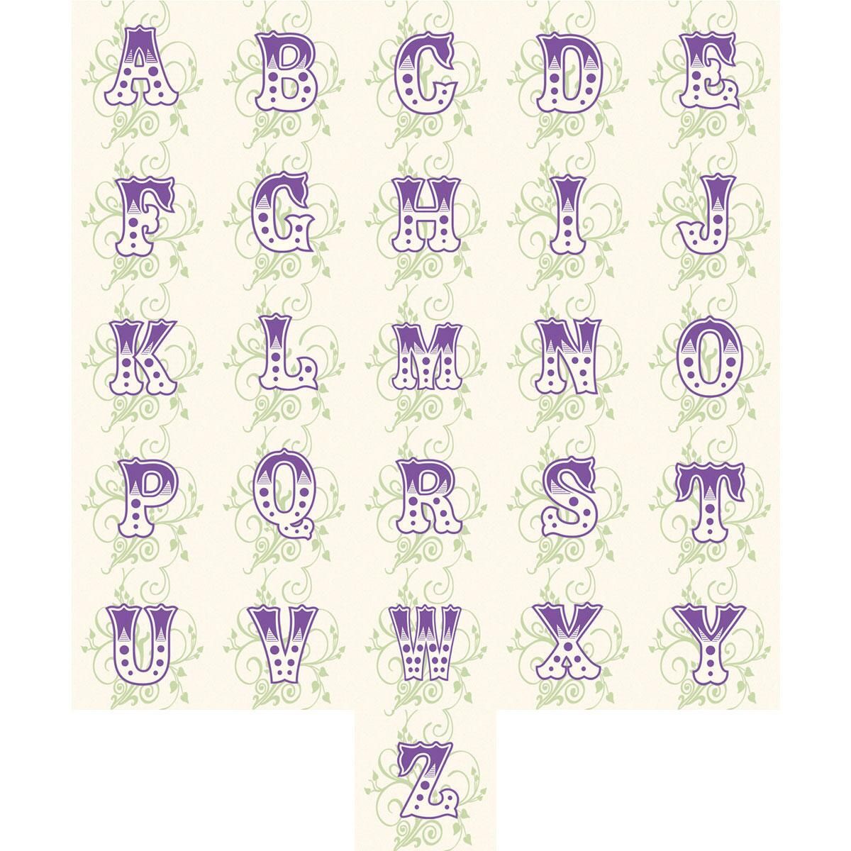 Deluxe Letters Initial Border Return Address Labels | Colorful Images