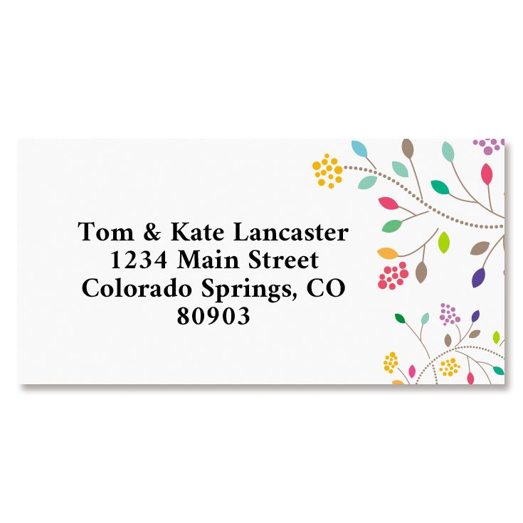 Flower Fun Border Address Label | Colorful Images