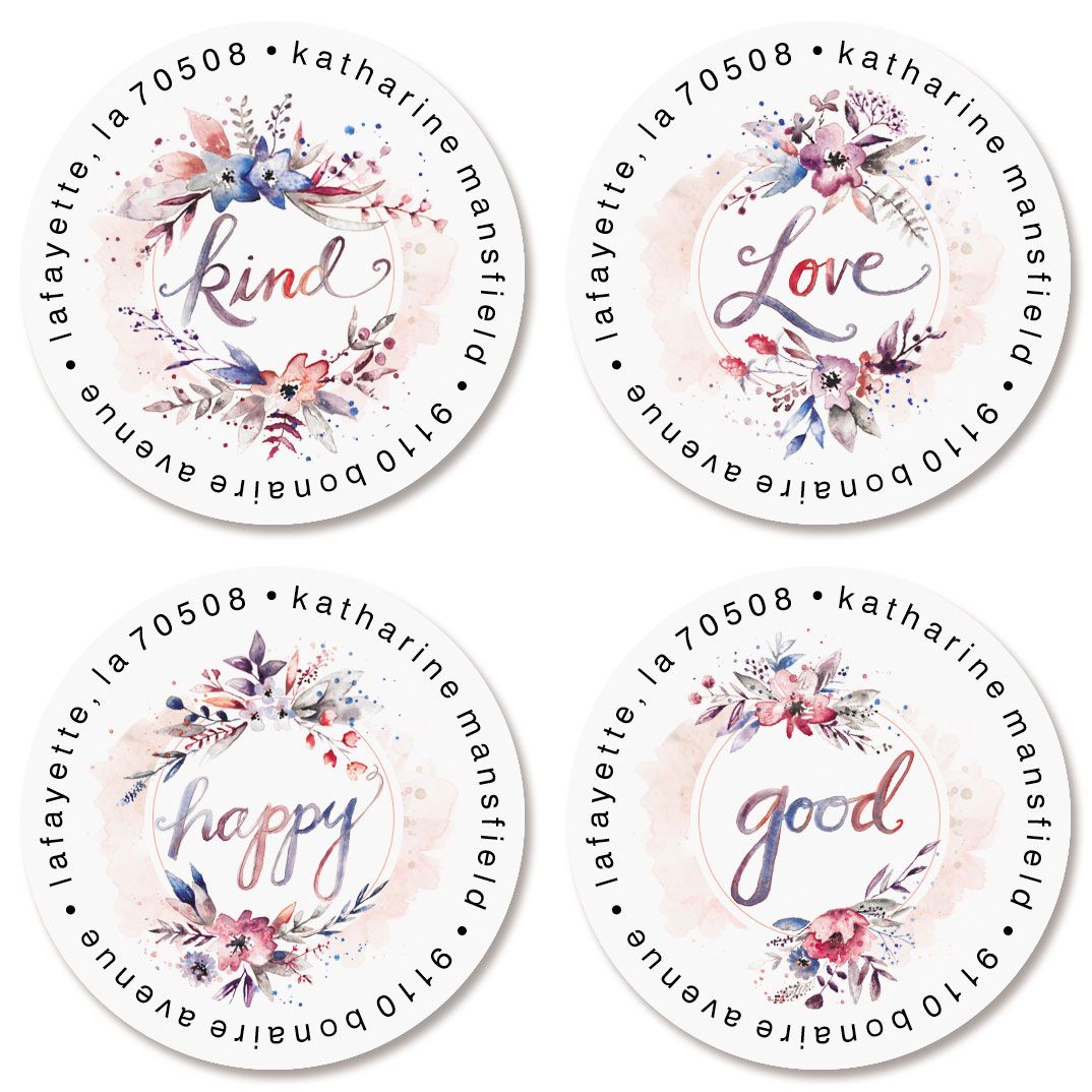 Kindness Round Return Address Labels | Colorful Images