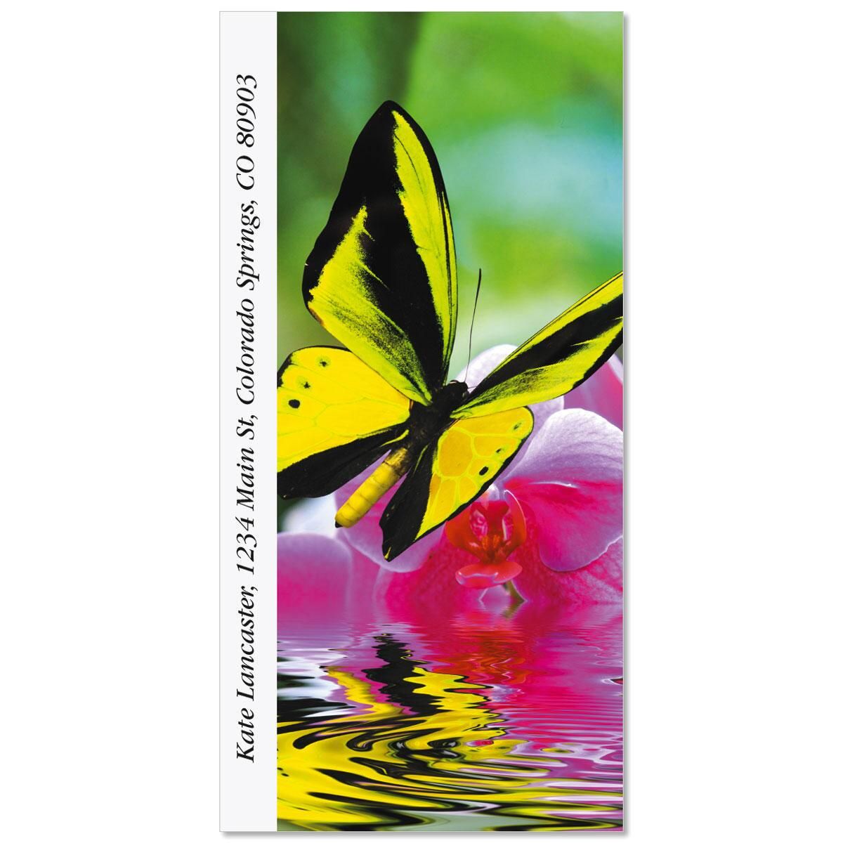 Milkweed Butterfly Oversized Return Address Labels | Colorful Images